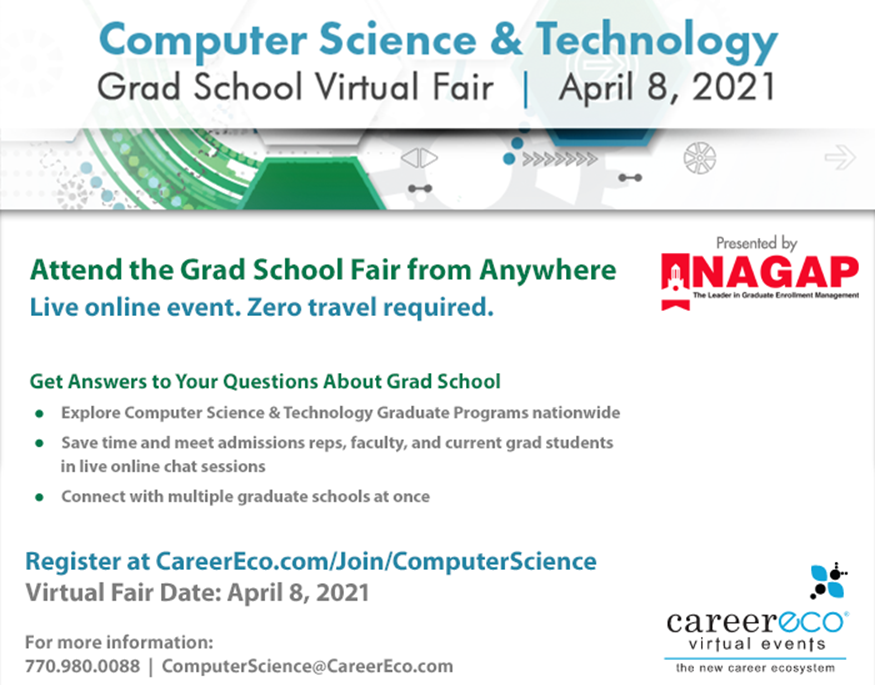 Computer Science & Technology Graduate School Virtual Fair – April 8 ...