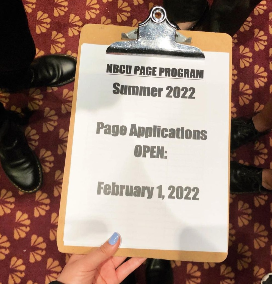 Summer 2022 NBC Page Program Apps Open 2/1 | CC Career Chronicles